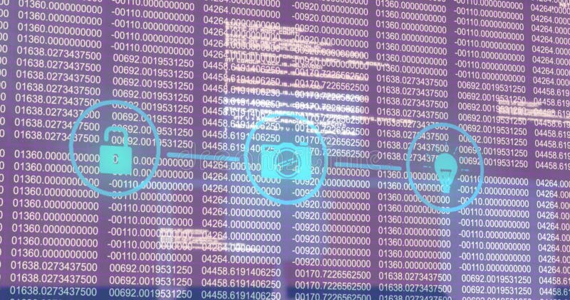 Animation of Connected Icons Over Changing Numbers, Programming Language Against Abstract ...