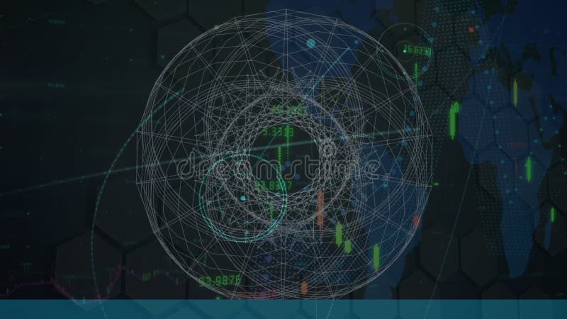 Animation of Connections, Graphs and Circles in Black Digital Space ...