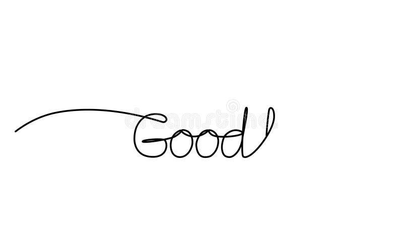 Animation Continuous Drawing of the Phrase Good Luck with One Line ...