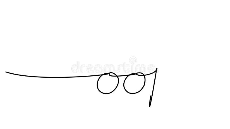 Animation Continuous Drawing of the Phrase Oops with One Line. Stock ...