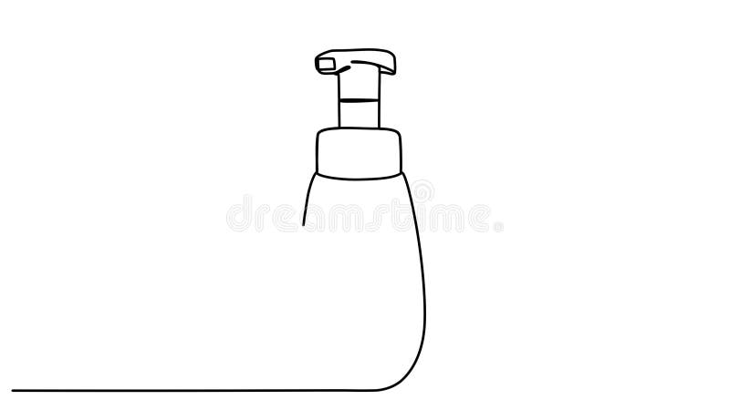 Animation of Continuous Drawing of Soap with One Line. Stock Video ...