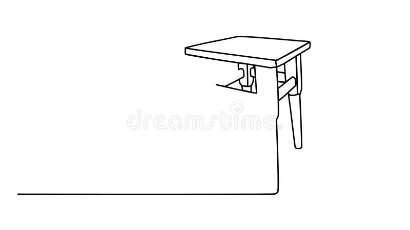 Animation of a Continuous Drawing of a Stool with One Line. Stock Video ...