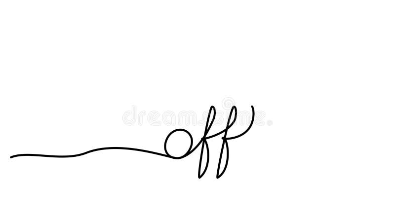 Animation Continuous Drawing of the Word Offline with One Line. Stock ...