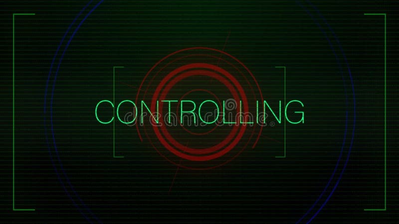 Animation of Controlling Text Over Scope Scanning Stock Video - Video ...