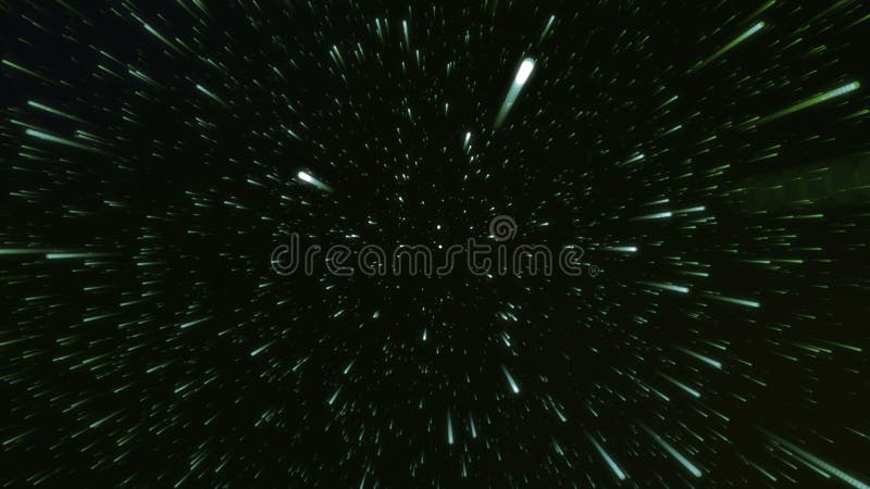 Animation of Cosmic Stream with Lines. Motion. Centralized Flow of ...