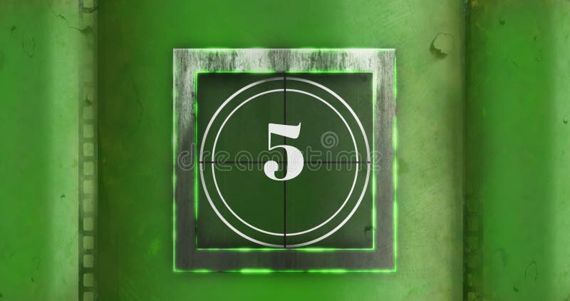 Animation of Countdown on Green Background Stock Footage - Video of ...