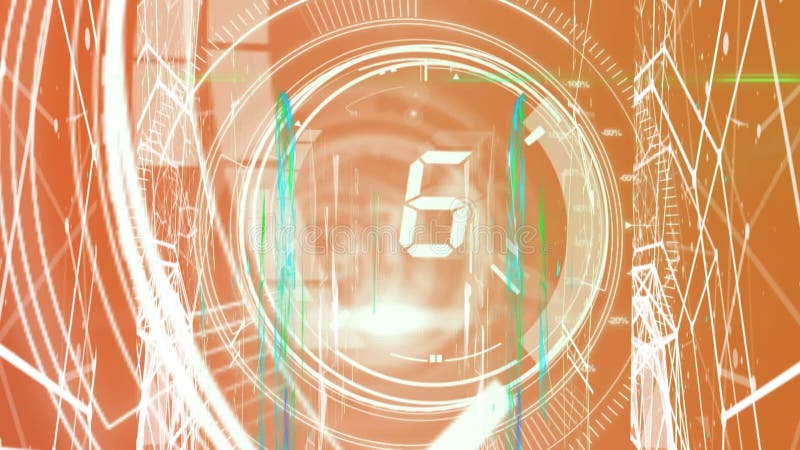Animation of Countdown Over Spots and Shapes Stock Footage - Video of ...
