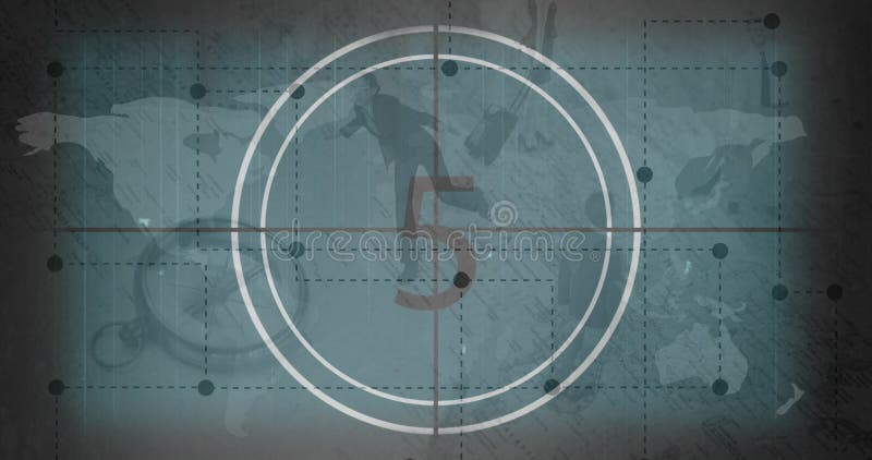 Animation of Countdown Over World Map Stock Footage - Video of four ...