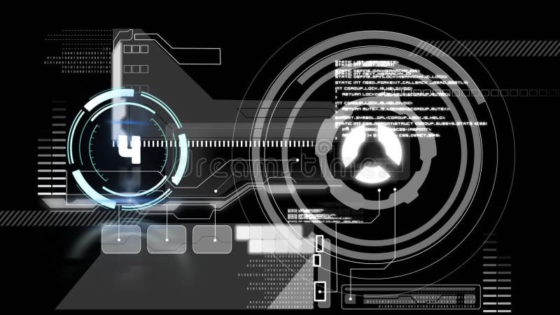 Animation of Countdown with Scope Scanning and Data Processing on Screen Stock Video - Video of ...