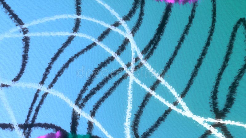 Animation with Creative Drawing Lines. Motion. Chaotic Moving Pencil ...