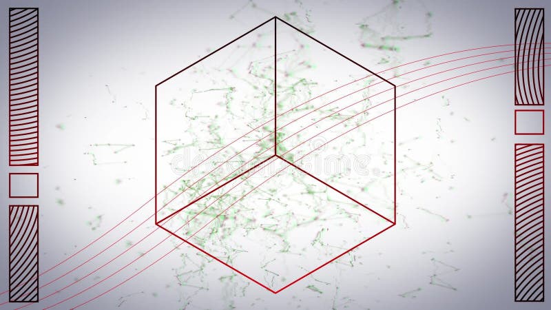 Animation of Cube and Parallel Over Network of Connections Moving on ...