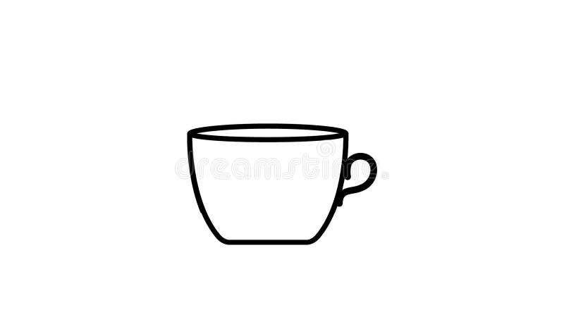 Animation. Cup of Tea or Coffee with Steam. Stock Video - Video of ...