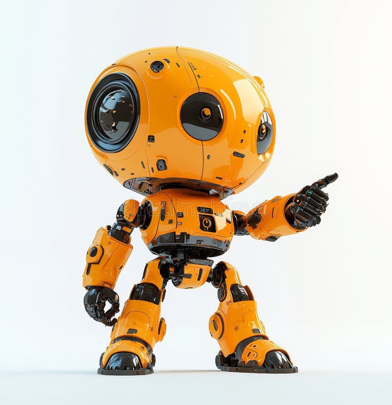 Small Robot Standing in the Computer Stock Image - Image of small ...