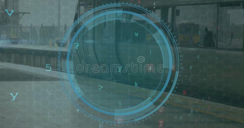 Animation Of Cyber Attack Text Scope And Data Processing Over City Stock Footage Video Of