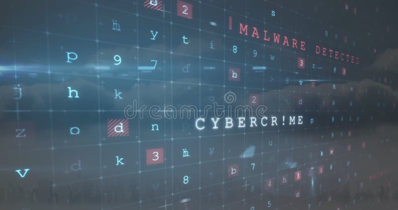 Animation Of Cyber Attack Warning Text And Data Processing Stock Video Video Of Cyber