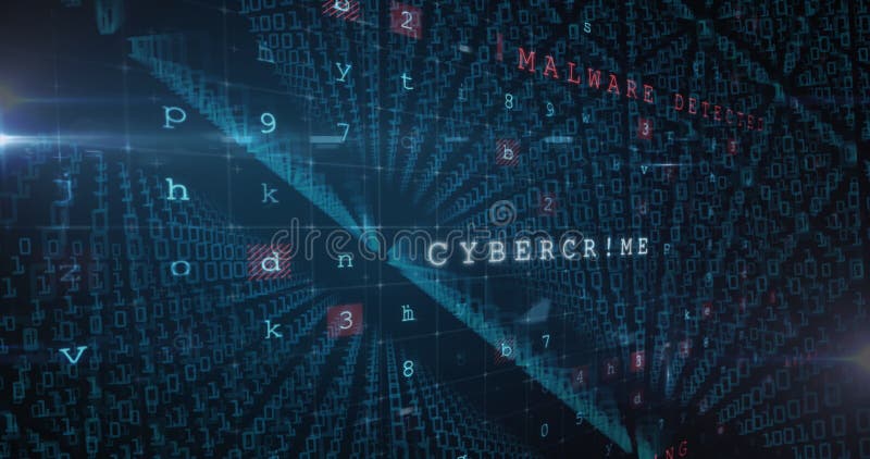 Animation of Cybercrime Warning Text Changing and Binary Coding Stock ... Animation of Cybercrime Warning Text Changing and Binary Coding Stock ...
