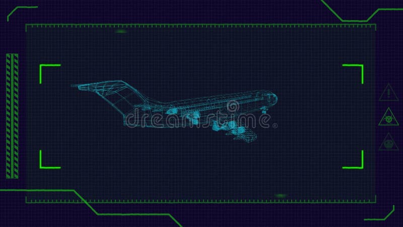 Animation of 3d Airplane Drawing with Scope Scanning and Data ...