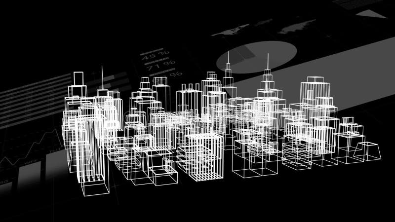 Animation of a 3d Architectural Model of a Modern City Stock Video ...