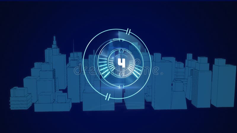 Animation of 3d Architecture City Drawing with Scope Scanning and ...