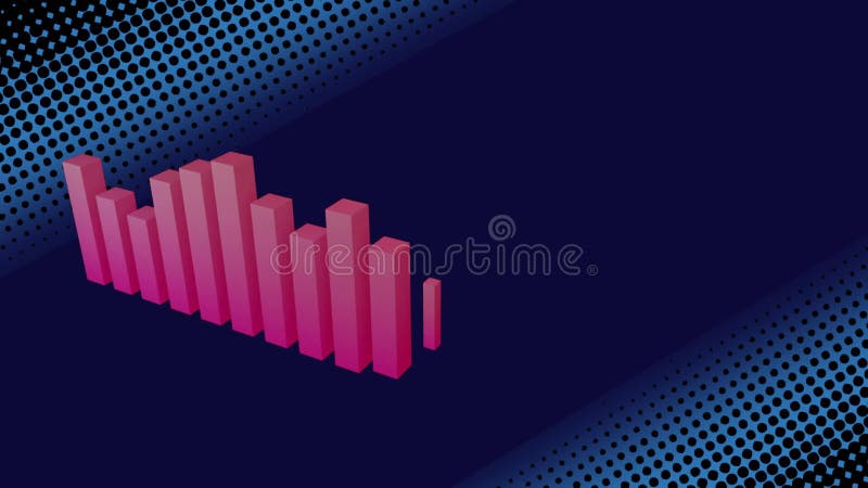 Animation of 3d Bar Graph with Dots Against Black Background Stock ... Animation of 3d Bar Graph with Dots Against Black Background Stock ...
