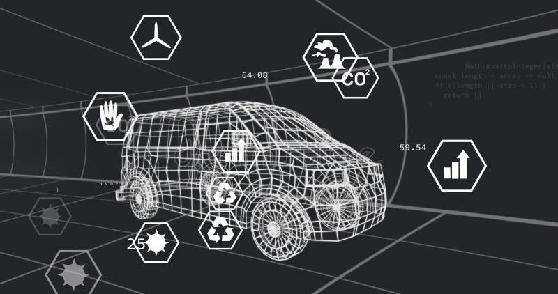 Animation of 3d Car with Multiple Icons and Programming Language Moving ... Animation of 3d Car with Multiple Icons and Programming Language Moving ...