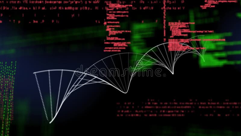 Animation of 3d Dna Strand Spinning and Scientific Data Processing Over ...