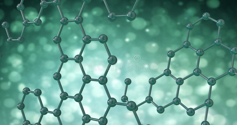 Animation of 3d Micro of Molecules on Green Background Stock Footage ...