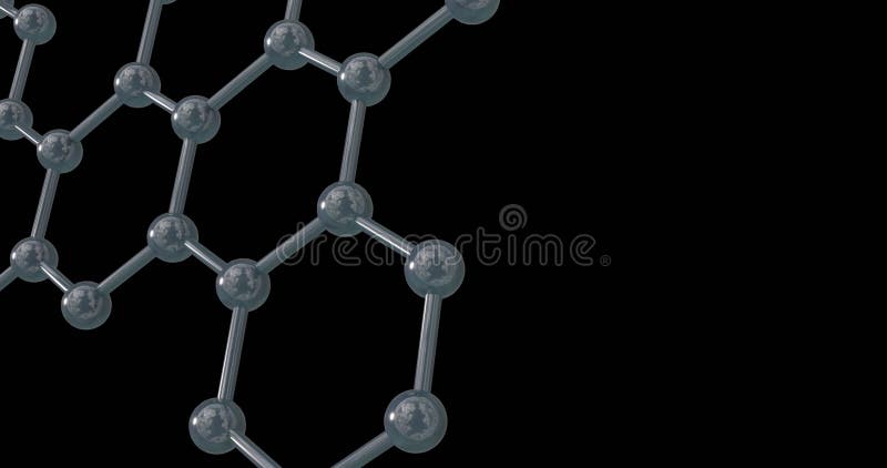 Animation of 3d Micro of Network of Molecules on Black Background Stock ...