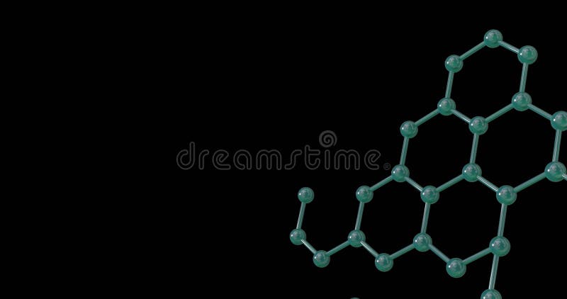 Animation of 3d Micro of Network of Molecules on Black Background Stock ...