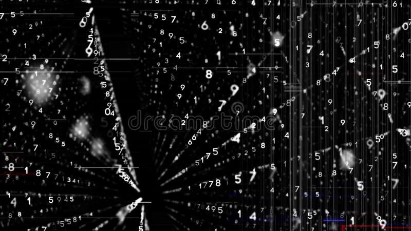 Numbers on Black Background Stock Footage - Video of change, computer ...
