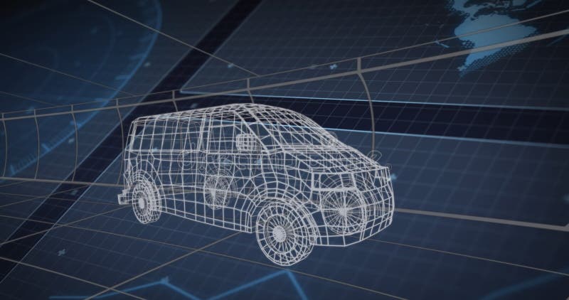 Animation of 3d Van Technical Drawing Scopes Scanning and Data ...