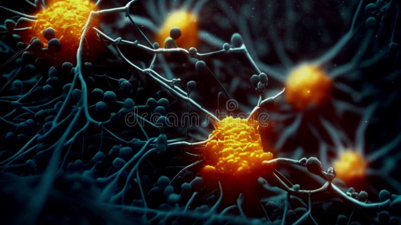 Animation of a Damaged Cancer Cell Stock Footage - Video of cytoplasm ...