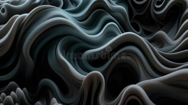 Animation - Dark and Moody Abstract Waves Stock Video - Video of ...