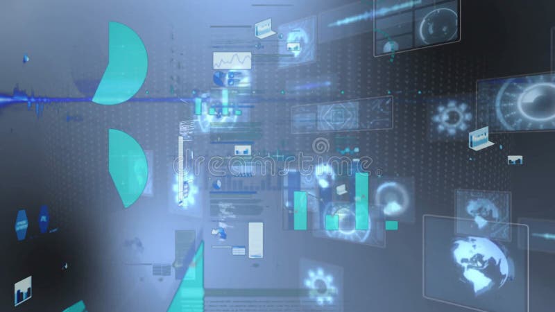 Animation of Data Charts and Graphs on Digital Interface with Abstract ...