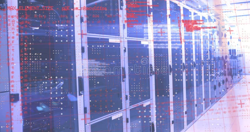 Animation Of Data Processing Against Computer Server Room Stock Video Video Of Finance