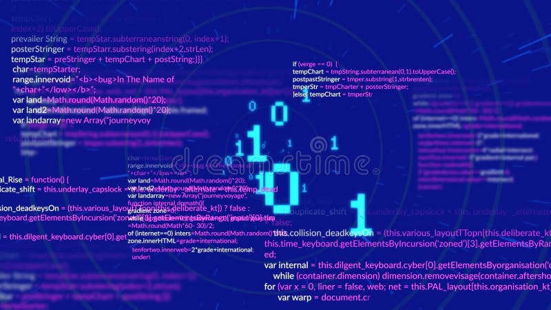 Animation Of Data Processing And Binary Coding Stock Video Video Of
