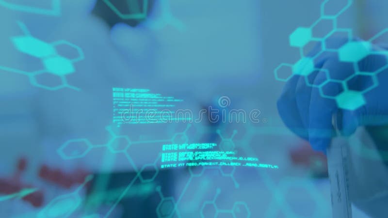 Animation of Data Processing and Chemical Structures Over Laboratory ...