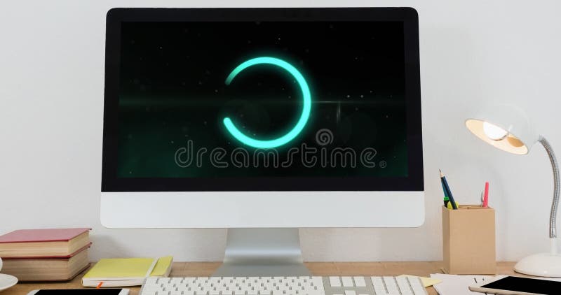 Animation of Data Processing on Computer Screen Stock Footage - Video ...