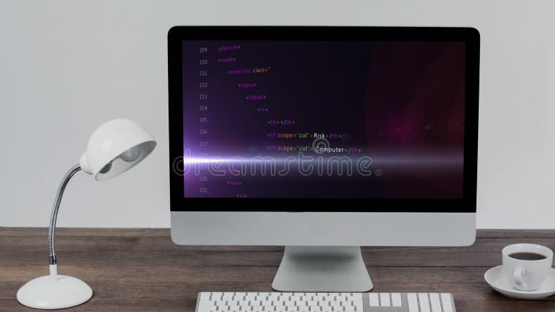 Animation of Data Processing on Computer Screen Stock Footage - Video ...