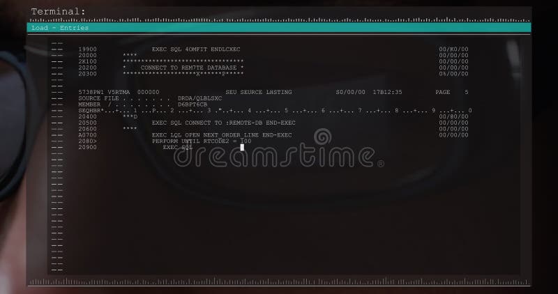 Animation of Data Processing on Computer Screen Over Stock Footage ...