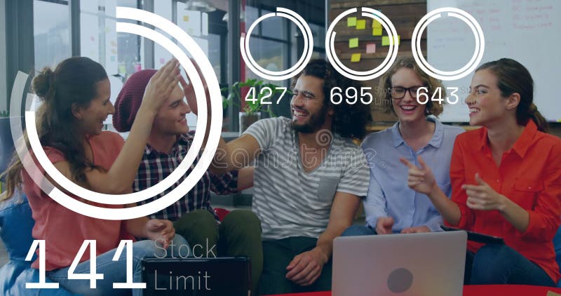 Animation of Data Processing and Diagrams Over Diverse Colleagues ...