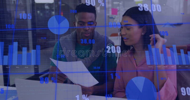 Animation of Data Processing and Diagrams Over Diverse Colleagues ...