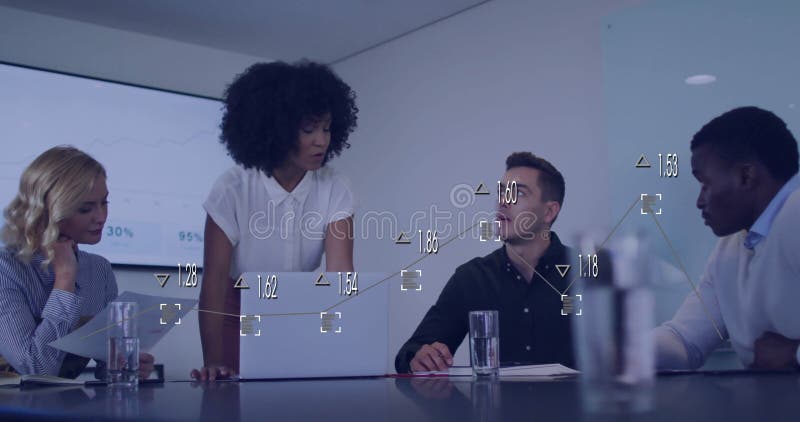 Animation of Data Processing and Diagrams Over Diverse Colleagues ...