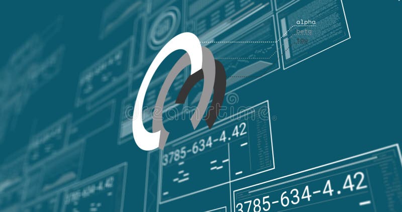 Animation of Data Processing and Diagrams Over Scope Scanning Stock Video - Video of concept ...