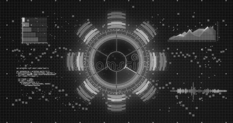 Animation of Data Processing and Diagrams Over Scope Scanning Stock Video - Video of information ...