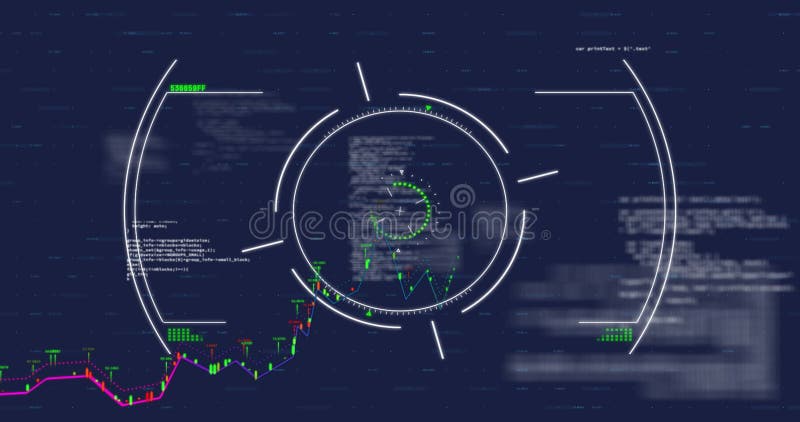 Animation of Data Processing and Diagrams Over Scope Scanning Stock Video - Video of screen ...