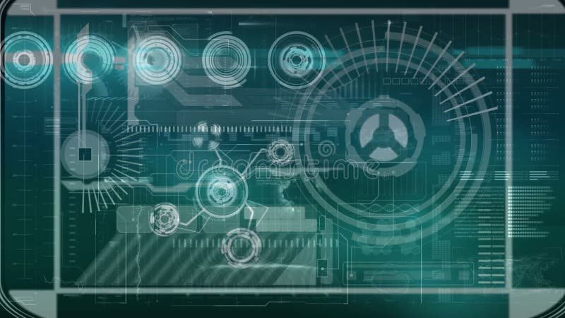 Animation of Data Processing and Diagrams Over Scope Scanning Stock Video - Video of scope ...