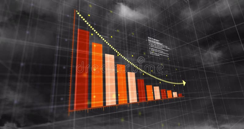Animation of Data Processing and Diagrams Over Storm Stock Video - Video of media, online: 382809779