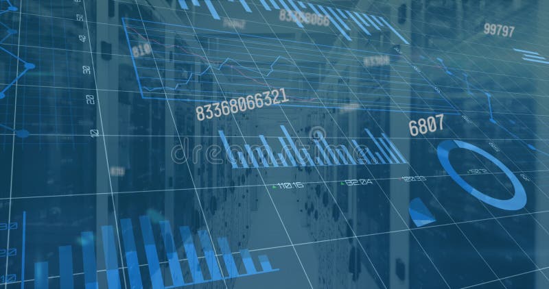 Animation of Data Processing and Graphs and Charts on Interface Stock Footage - Video of chart ...