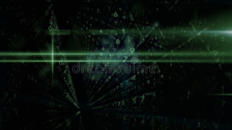 Animation of Data Processing on Green Background Stock Footage - Video ...